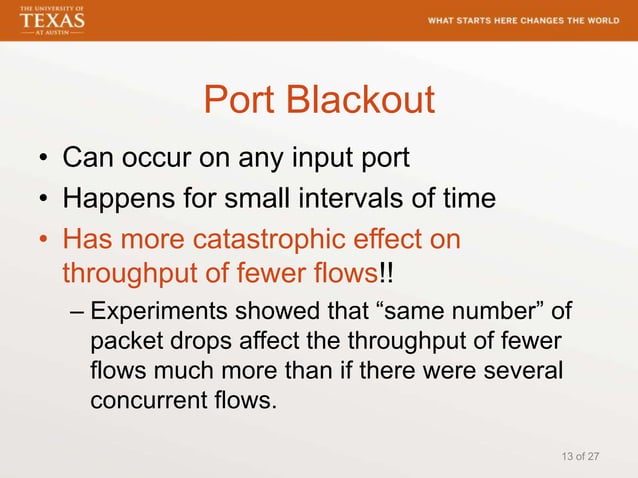 TCP Issues in DataCenter Networks | PPT