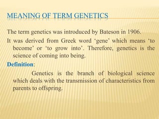 genetics- overview | PPTX