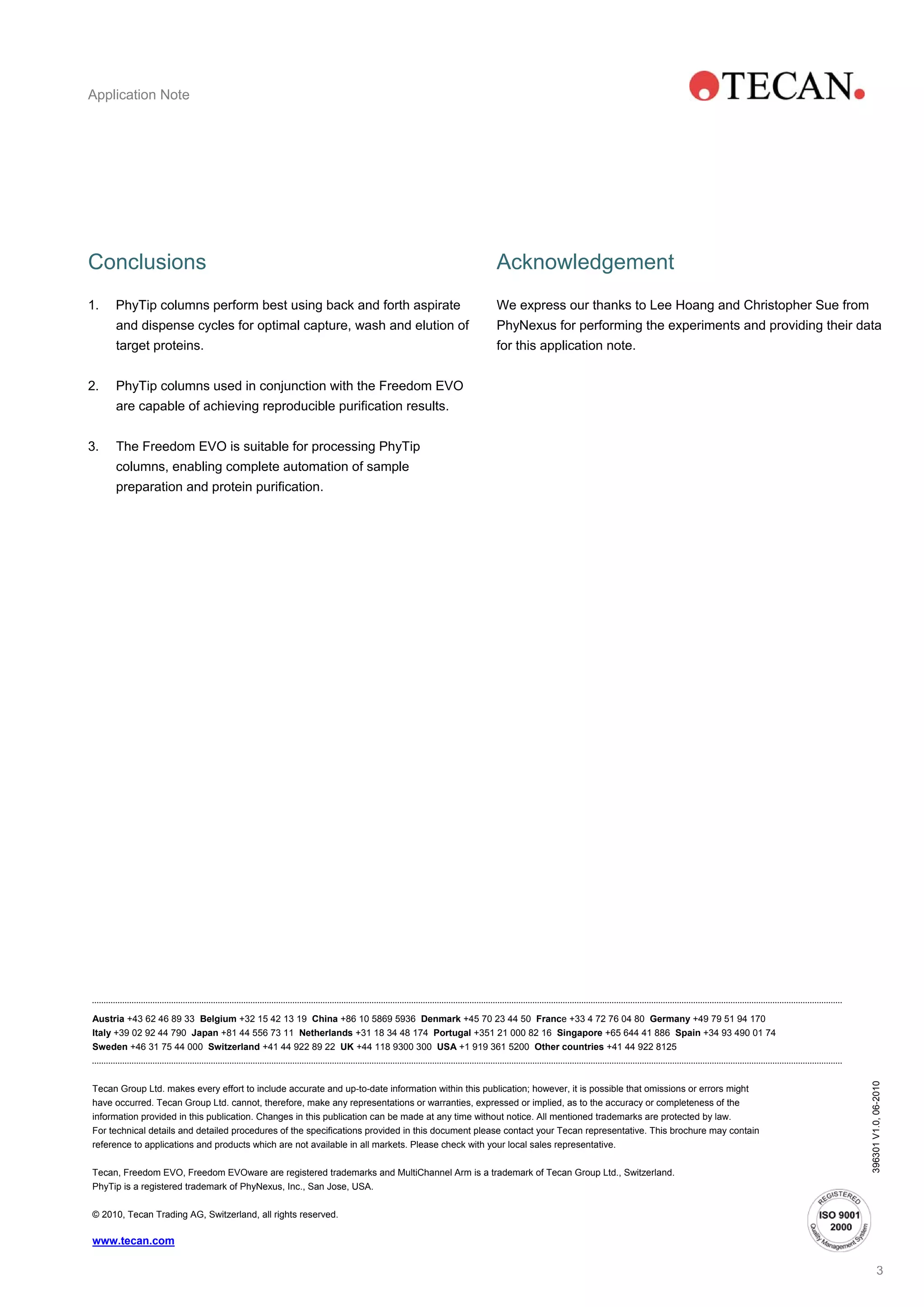 Automated Protein Purificaton on Tecan Systems | PDF