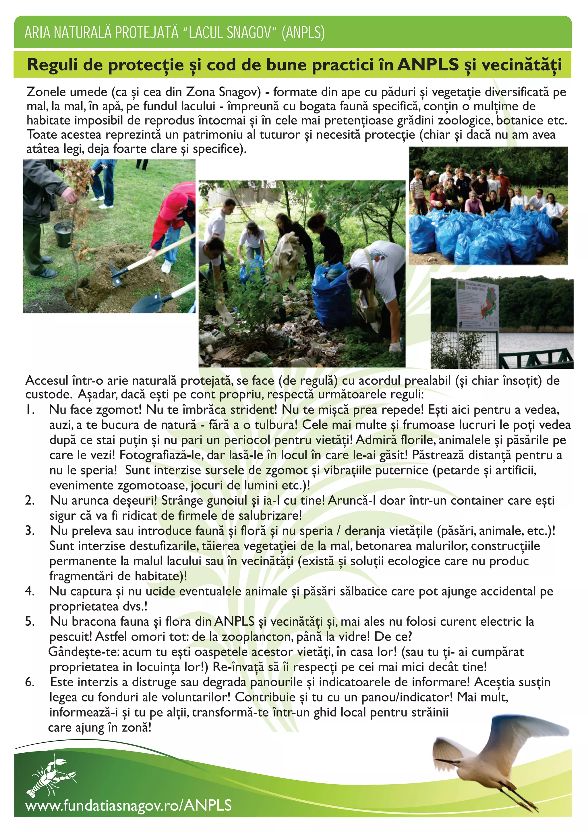 Anpls brosura prezentare=2008=aria naturala protejata lacul snagov | PDF