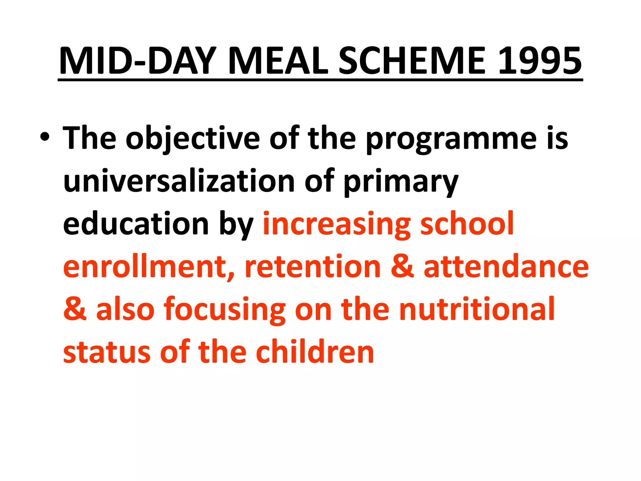 MID DAY MEALS PROGRAMME-INDIA | PPTX