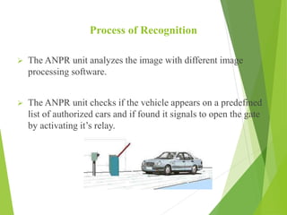 automatic number plate recognition | PPTX