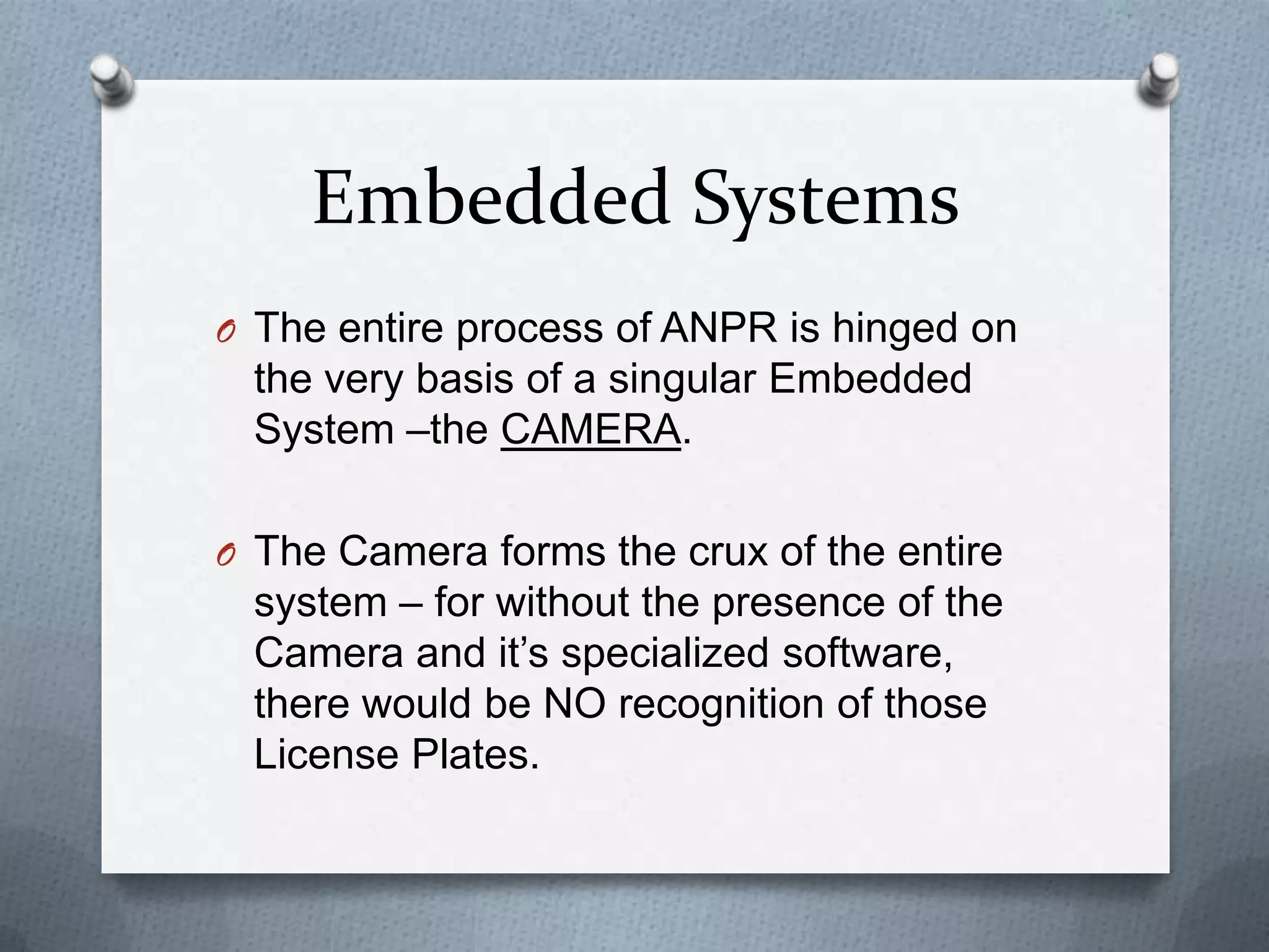 Automatic Number Plate Recognition (ANPR) | PPTX | Cameras and Camcorders | Consumer Electronics