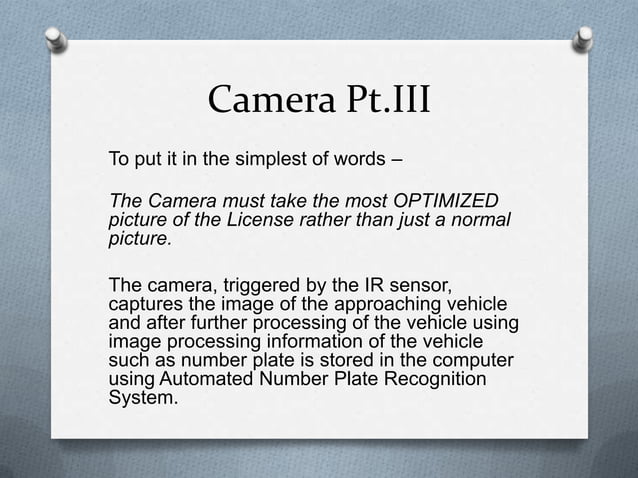 Automatic Number Plate Recognition (ANPR) | PPTX | Cameras and ...