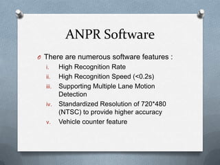 Automatic Number Plate Recognition (ANPR) | PPTX