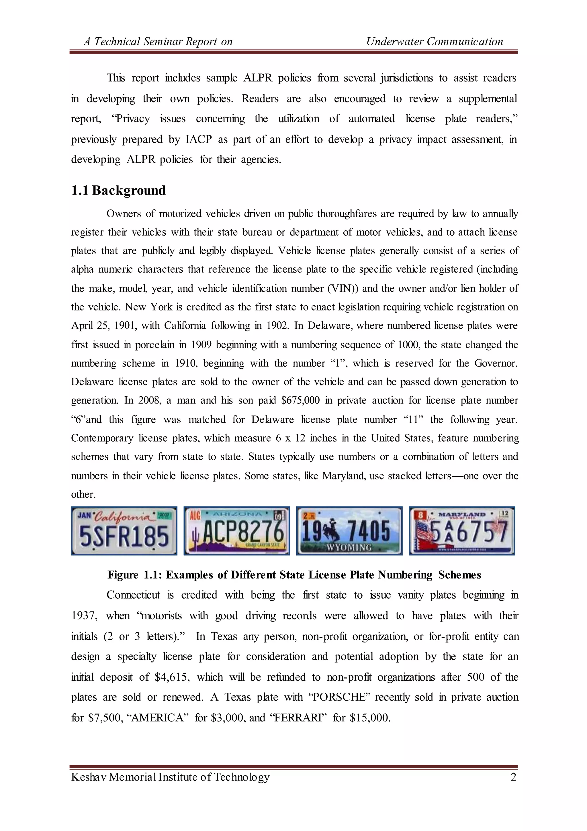 Automatic Number Plate Recognition | DOCX