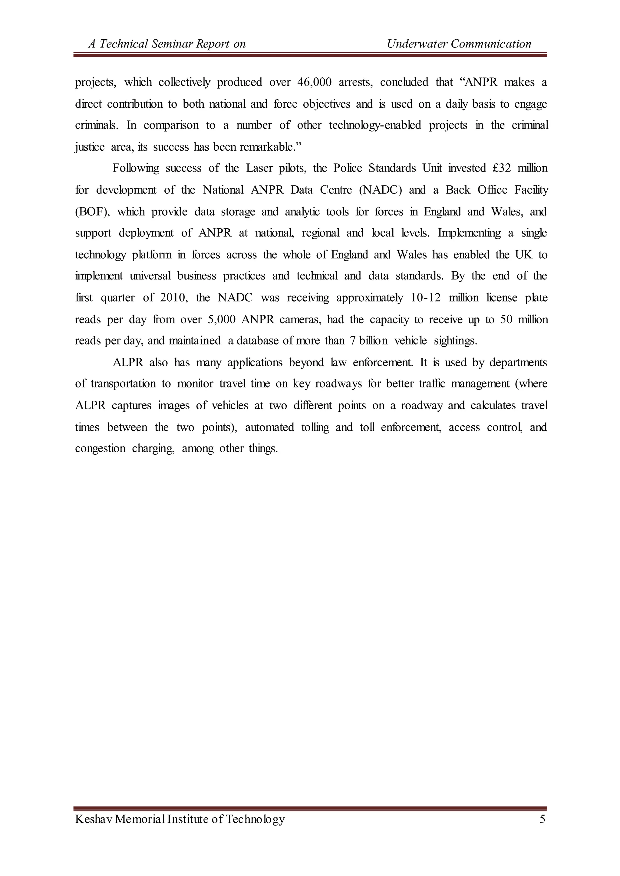 Automatic Number Plate Recognition | DOCX