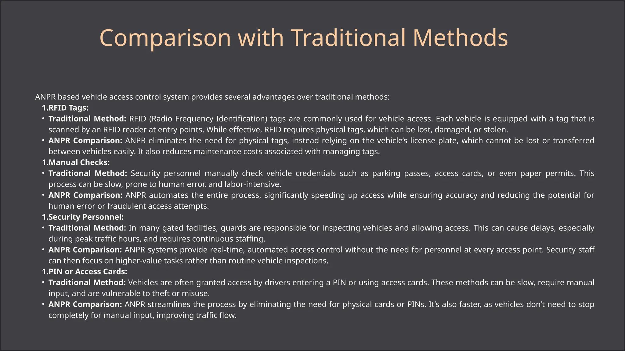 ANPR Based Vehicle Access Control Systems | PPTX