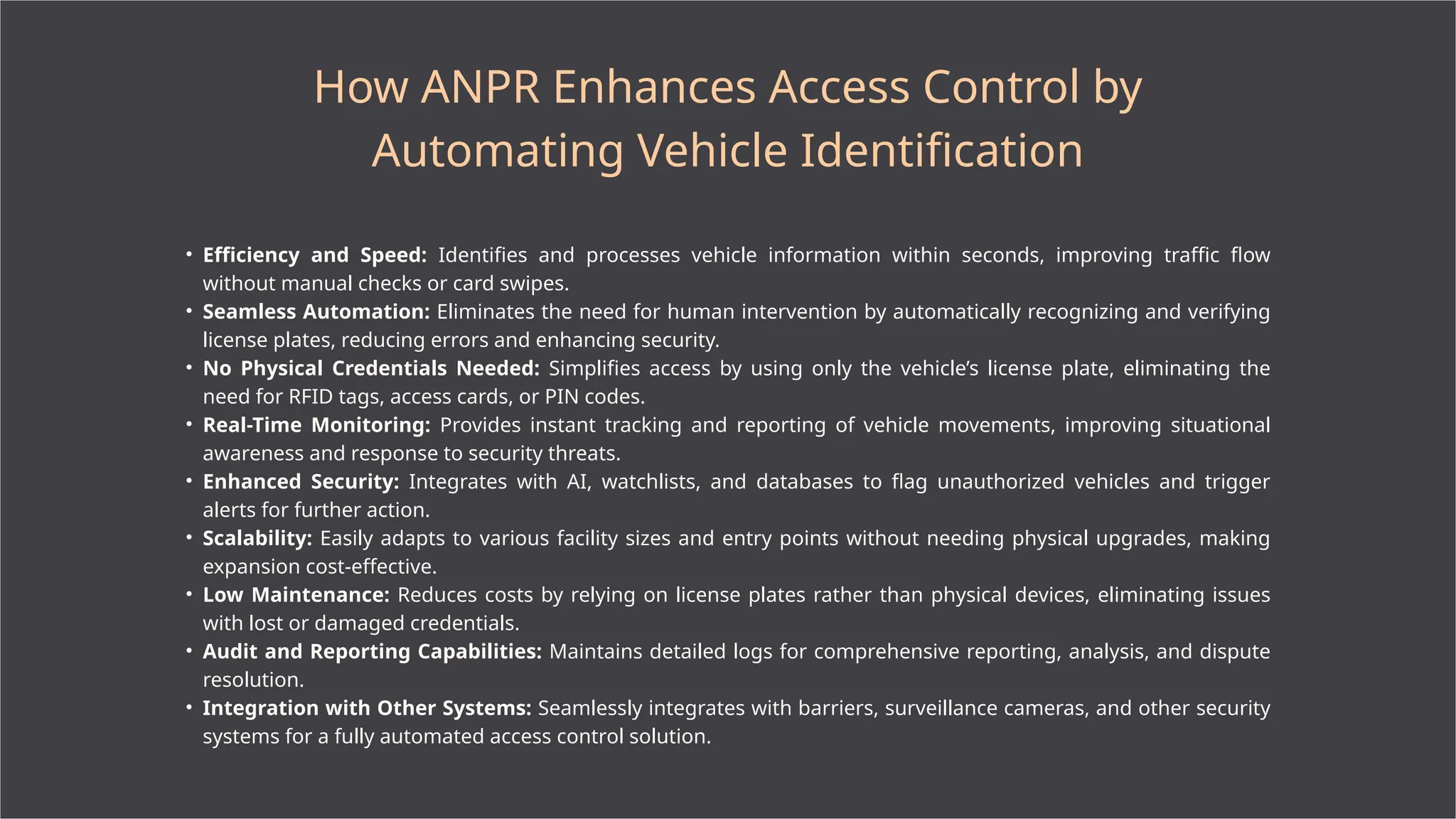 ANPR Based Vehicle Access Control Systems | PPTX