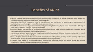 ANPR Based Vehicle Access Control Systems | PPTX
