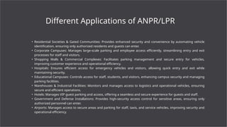 ANPR Based Vehicle Access Control Systems | PPTX