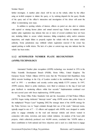 Automatic Number Plate Recognition | DOCX