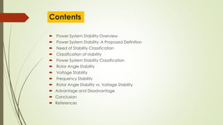 An presentation on power system stability | PPT