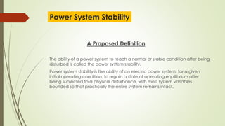 An presentation on power system stability | PPT