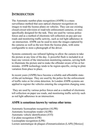 Anpr write up | PDF