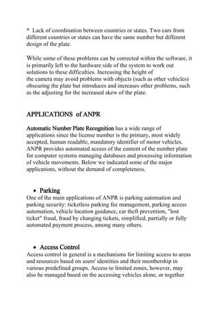 Anpr write up | PDF