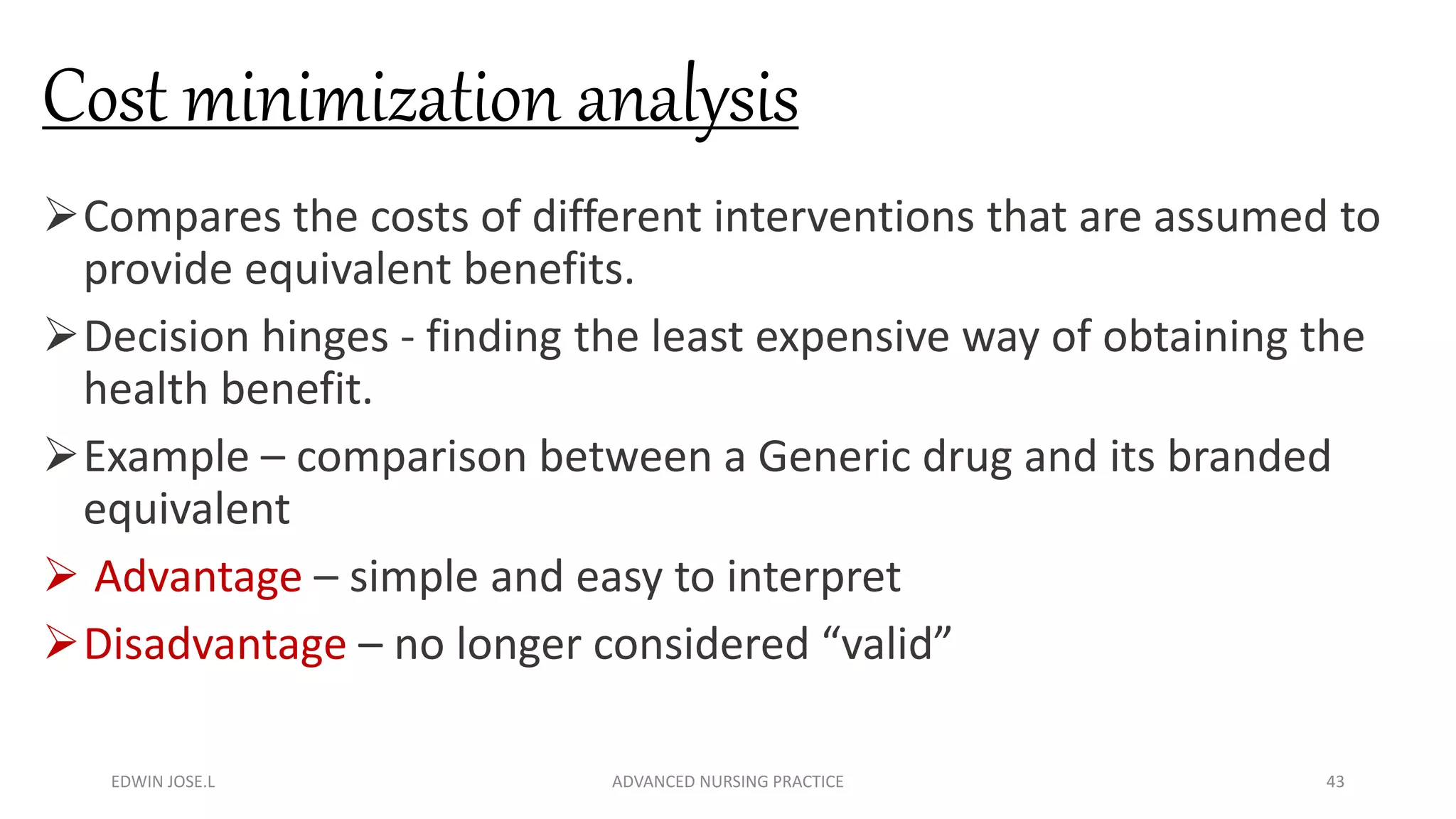 Health care environment, Health Economics, Health constraints, Planning ...