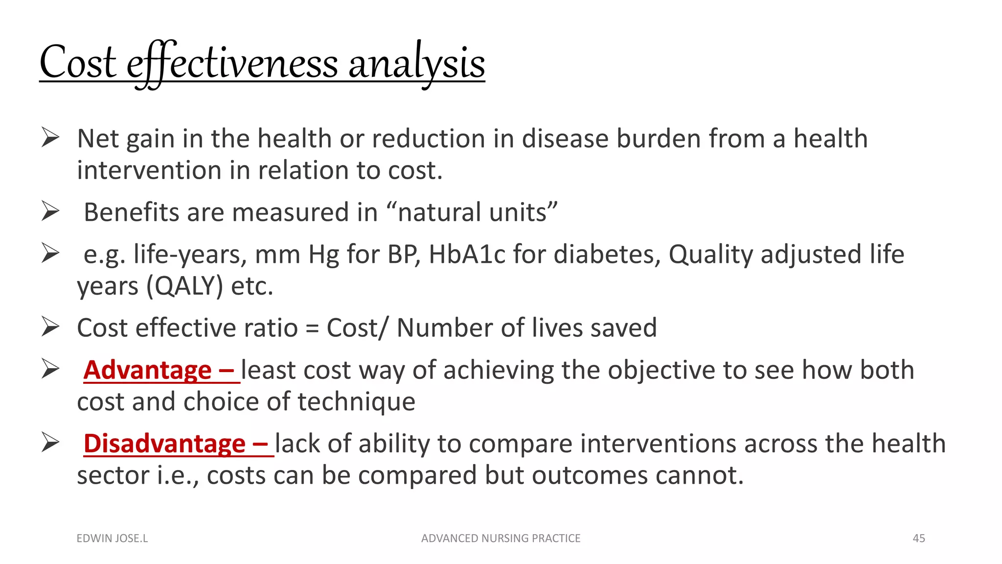 Health care environment, Health Economics, Health constraints, Planning ...