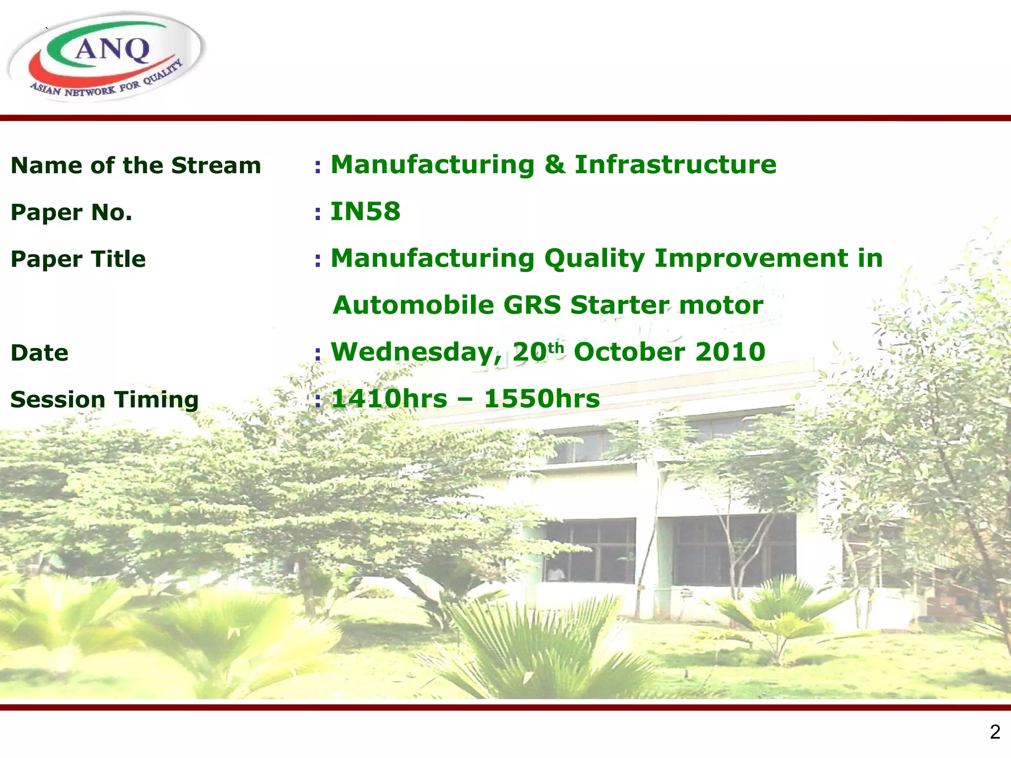 Application of Shainin techniques in Manufacturing Industry- Scientific Problem Solving tool ...