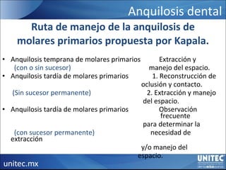Anquilosis en dientes primarios | PPT