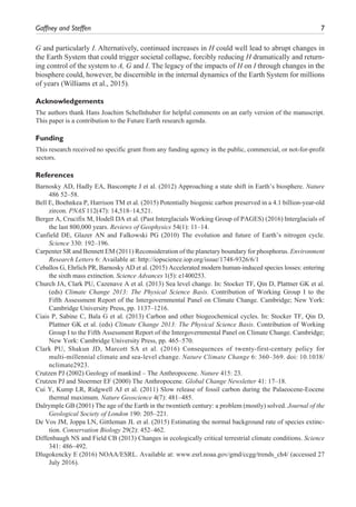 The Anthropocene equation 2017 Gaffney Steffen | PDF | Geology | Science