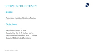 Anr feature in lte | PPTX
