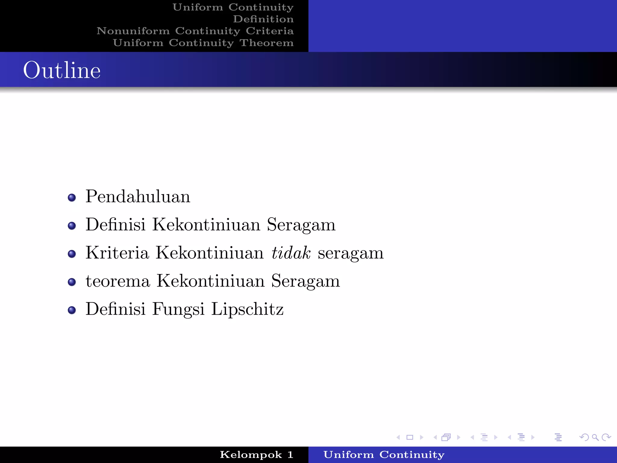 Uniform Continuity | PPT