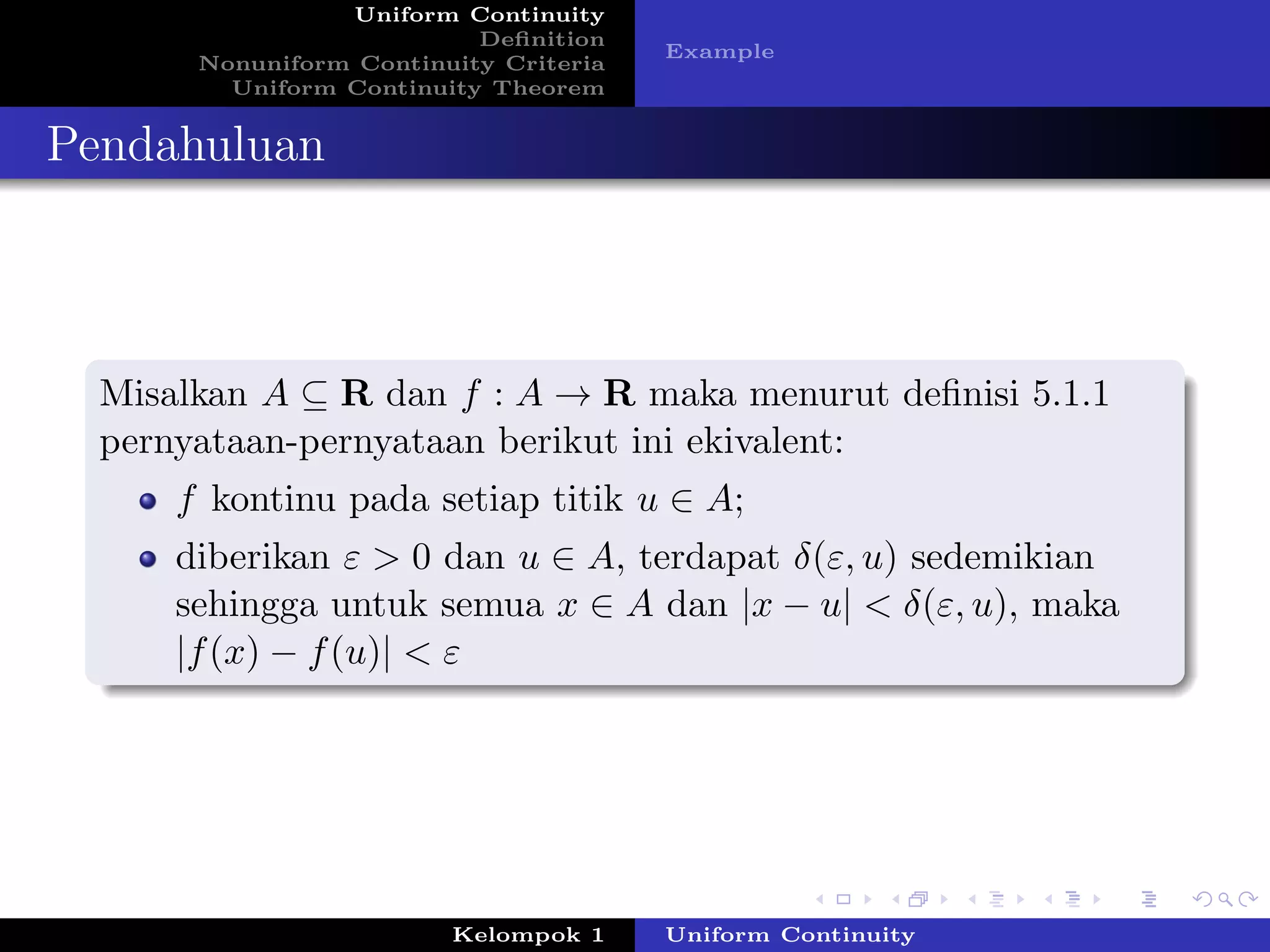 Uniform Continuity | PPT