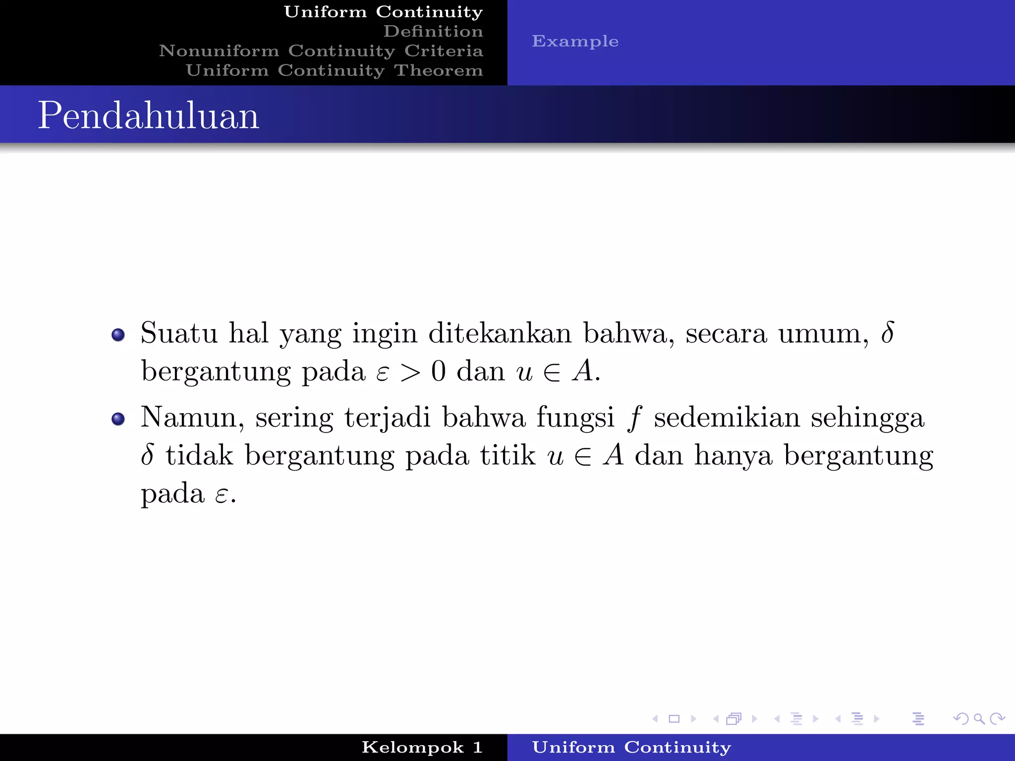 Uniform Continuity | PPT