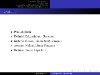 Uniform Continuity | PDF