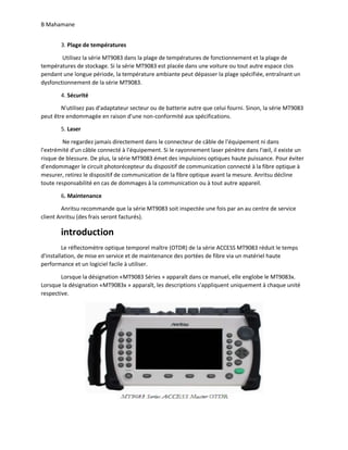 Anritsu MT9083 series | PDF