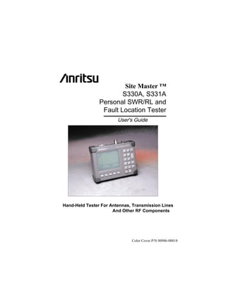 Anritsu site master_s331_a_user_guide | PDF