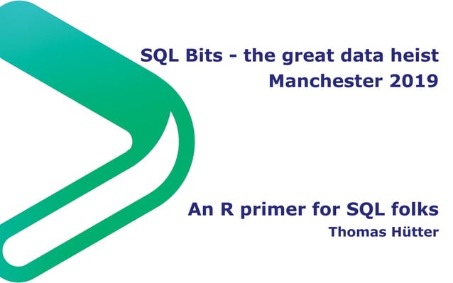 An R primer for SQL folks | PDF