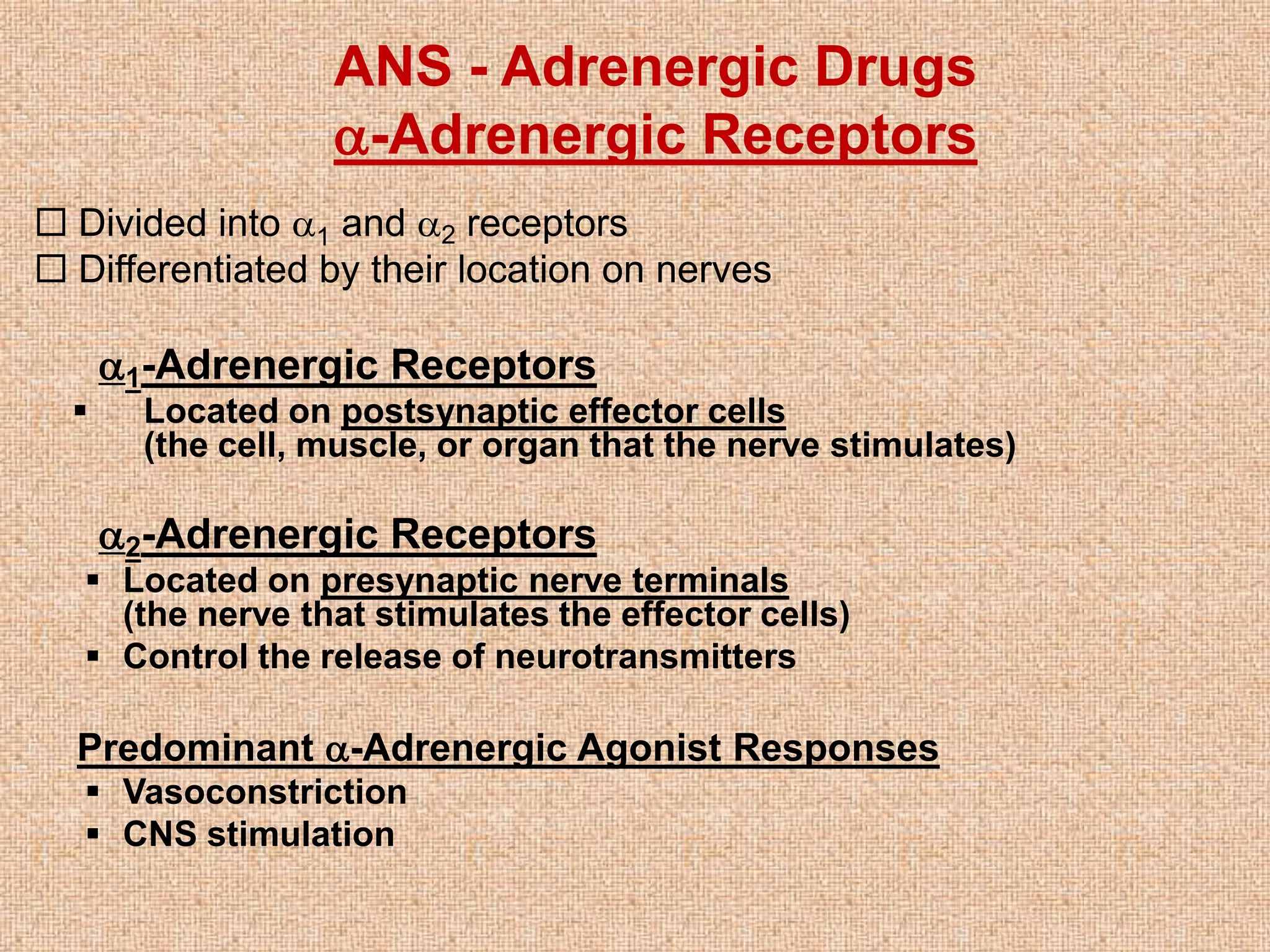 screening of ans drugs | PPTX