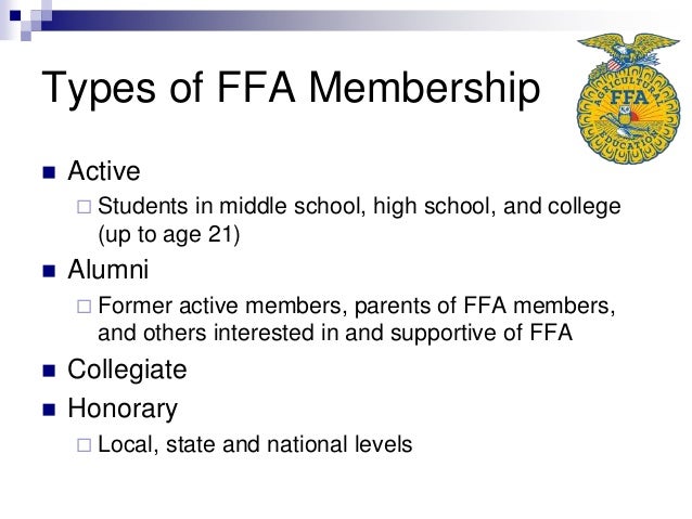 1.01 FFA Organization (Animal Science I)