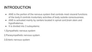 Autonomic nervous system (ANS) power point presentation | PPT