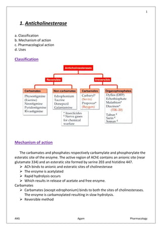 Automatic Nervous system of pharmacology | PDF