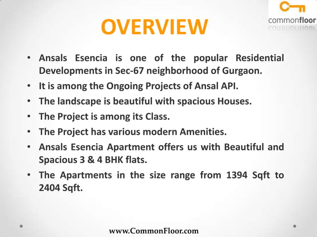 Ansals Esencia Gurgaon | PPT