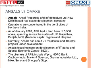 ANSALS vs OMAXE | PPT