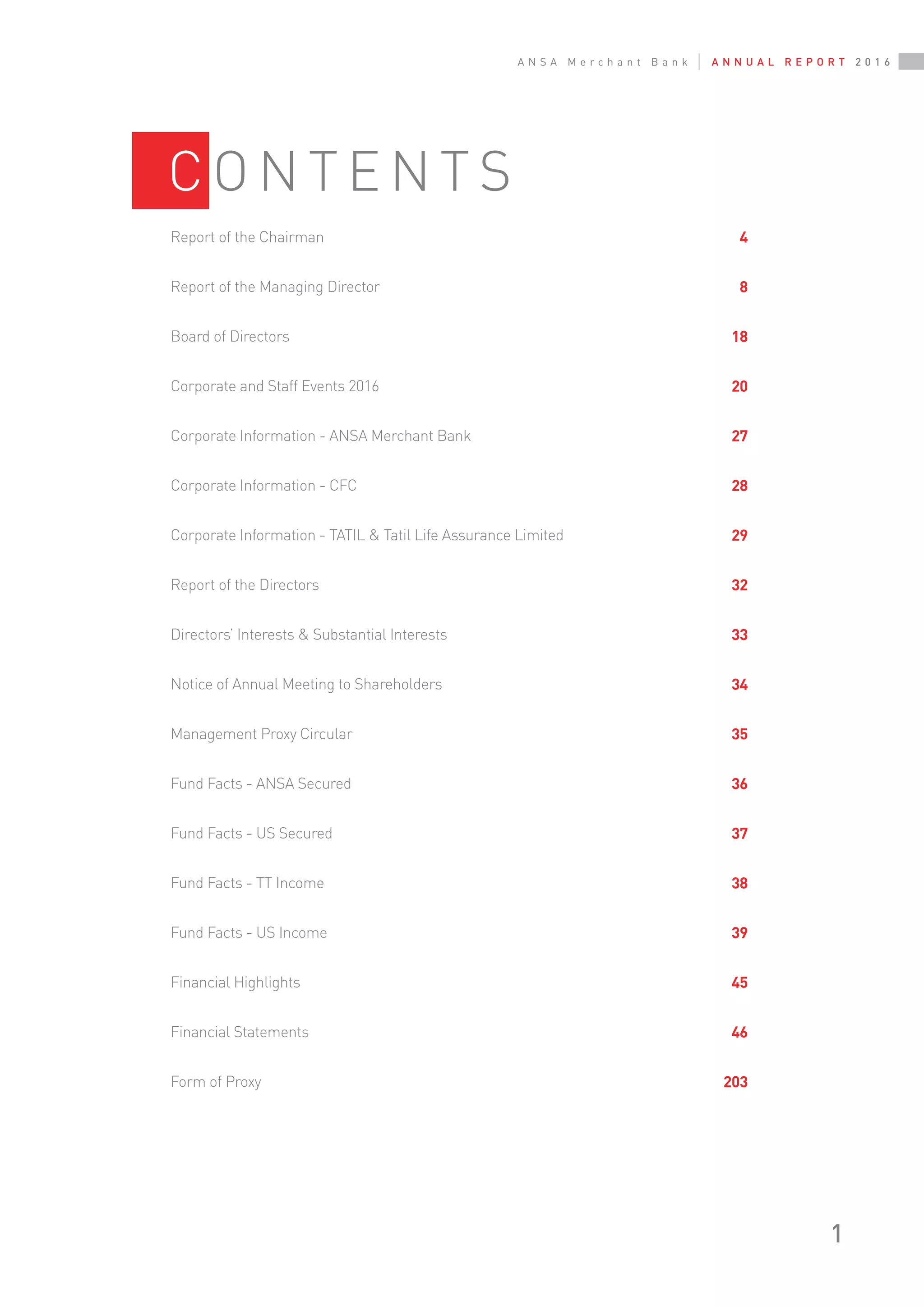 ANSA Merchant Bank 2016 Annual Report | PDF