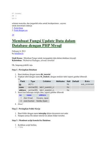 Ansanwan form sederhana php | DOCX