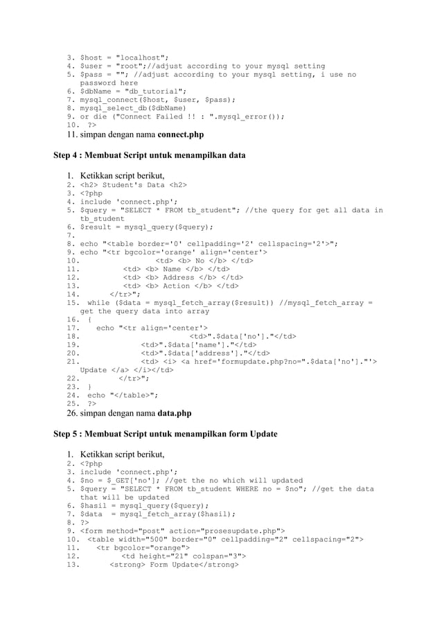 Ansanwan form sederhana php | DOCX