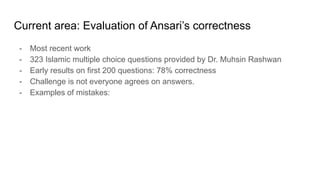 Ansari: Practical experiences with an LLM-based Islamic Assistant | PDF