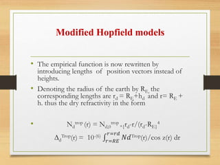 MODELLING AND ATMOSPHERIC ERRORS IN GPS SIGNAL PROPAGATION | PPTX