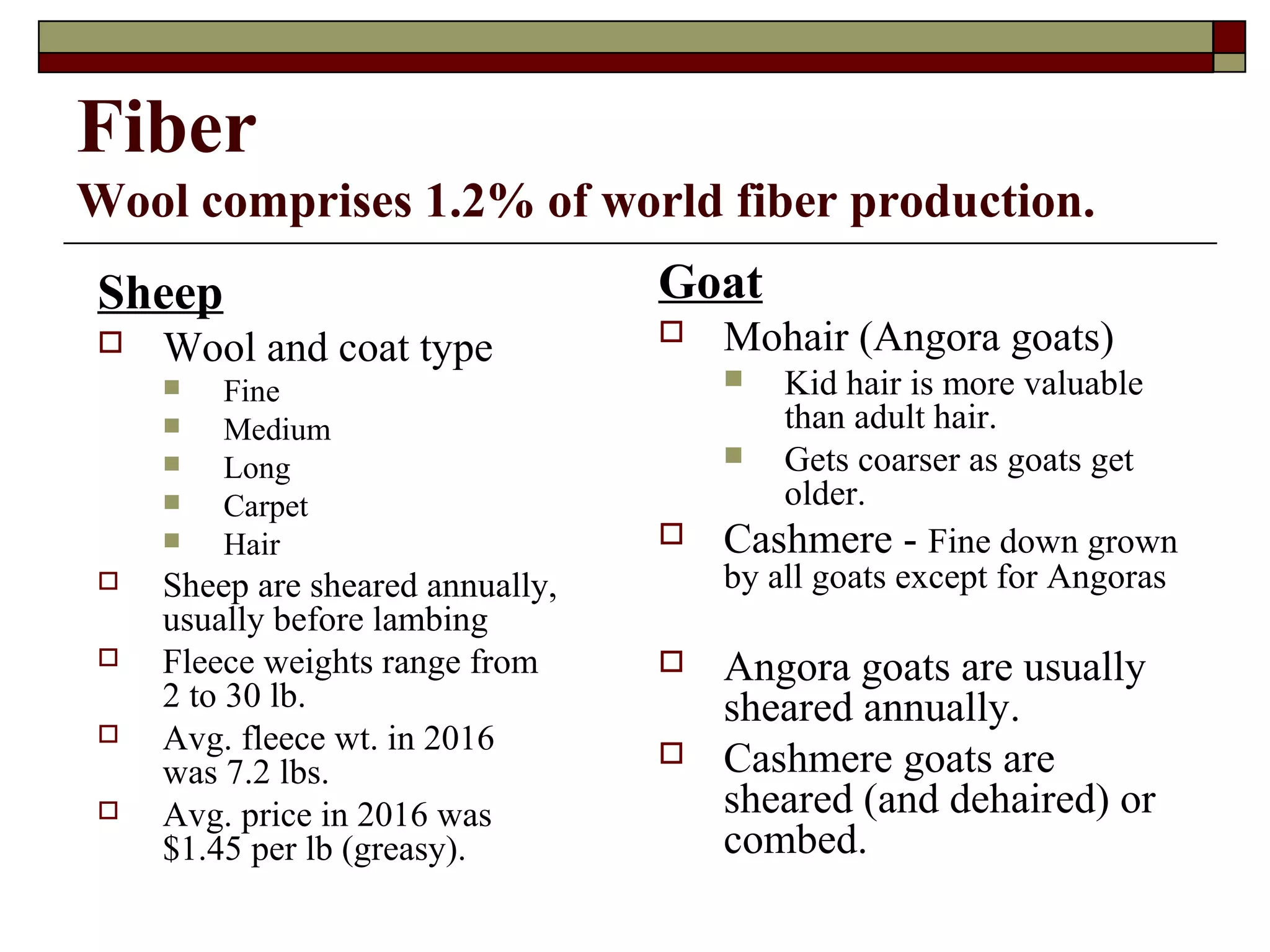 An overview of sheep and goats | PPT