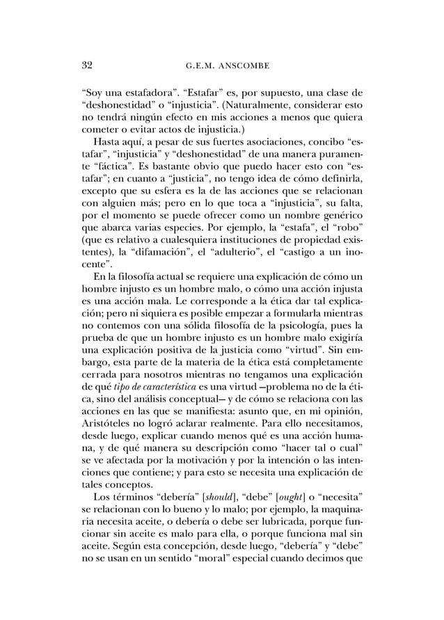 Anscombe filosofia moral moderna | PDF