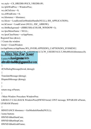 Ans#define WM_CAP_START 0x0400 #define WM_CAP_DRIVER_CONNECT (W.pdf | Computing | Technology ...