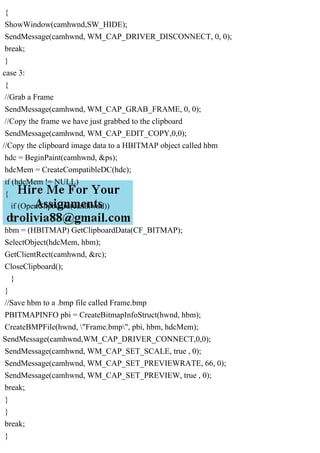 Ans#define WM_CAP_START 0x0400 #define WM_CAP_DRIVER_CONNECT (W.pdf | Computing | Technology ...