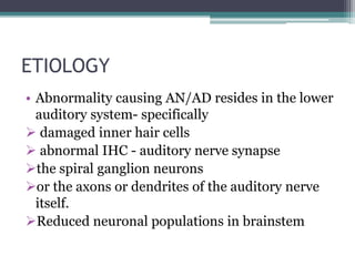 auditory neuropathy spectrum disorder | PPTX