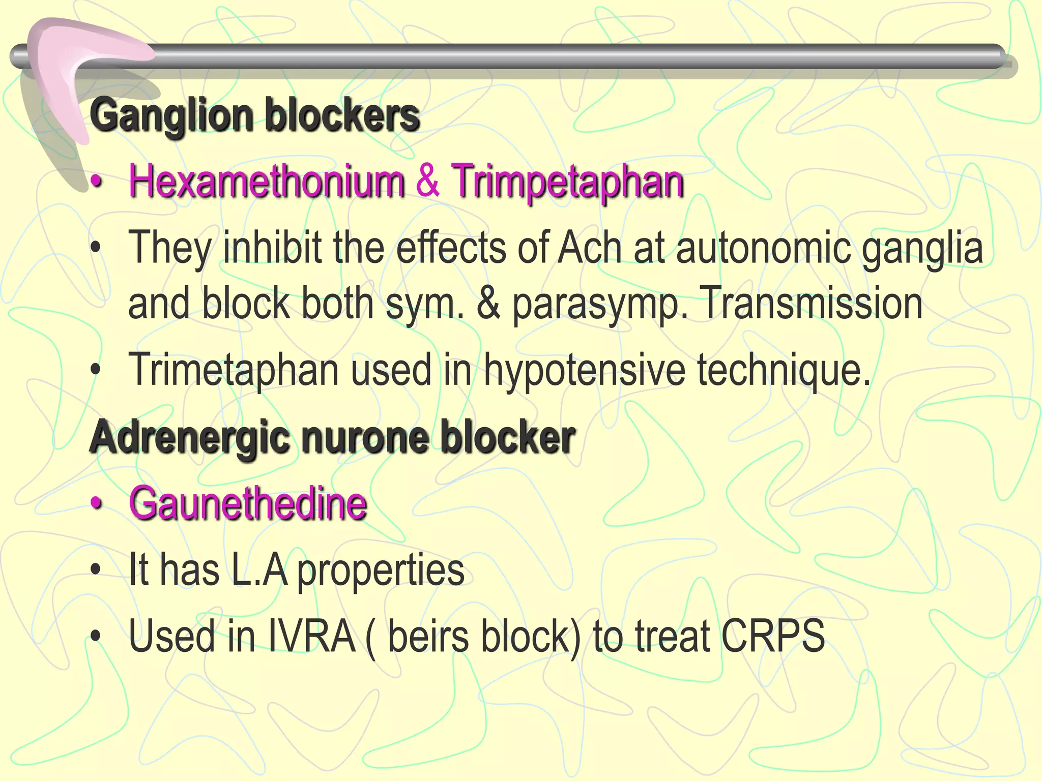 Autonomic nervous system drugs | PPT